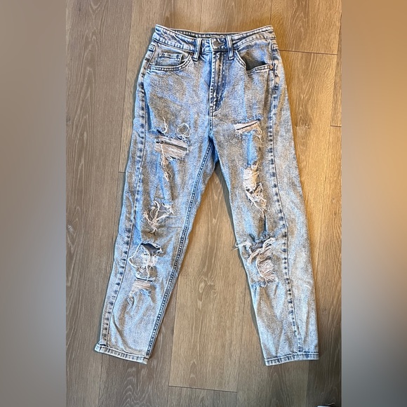 wild fable | Jeans | Wild Fable Super High Rise Distressed Straight Leg ...